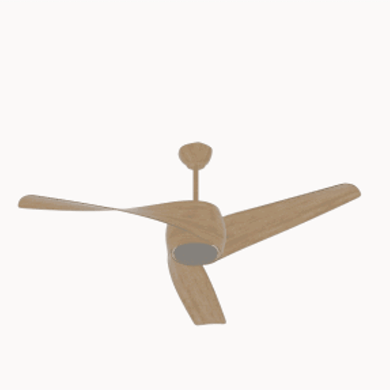 Stylish Low-Poly Ceiling Fan 3D model
